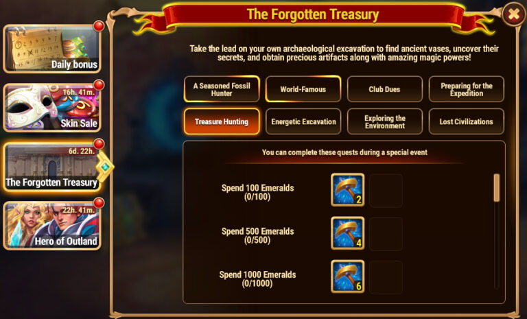 [Hero Wars Guide]The Forgotten Treasury All Quests｜Insights with ...