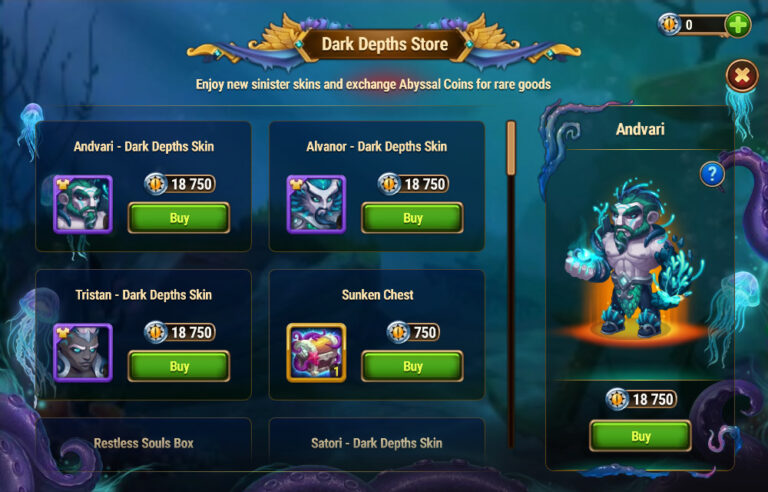 [Hero Wars Guide]Dark Depths Store - Insights with HeroWars Login