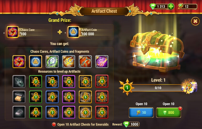 [Hero Wars Guide]Artifact Chest - Insights with HeroWars Login