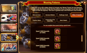[Hero Wars Guide]Weaving Patterns All Quests - Insights with HeroWars Login