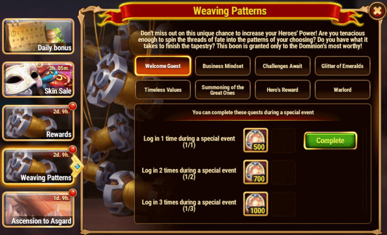 [Hero Wars Guide]Weaving Patterns - Insights with HeroWars Login