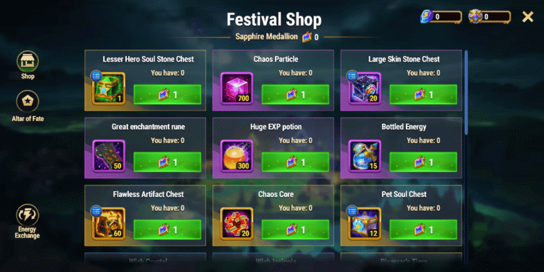 [Hero Wars Guide]Festival Shop (Guus)｜Insights with HeroWars Login