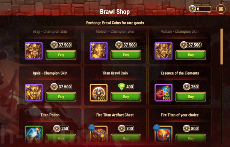 [Hero Wars Guide]Brawl Shop (Ignis) - Insights with HeroWars Login