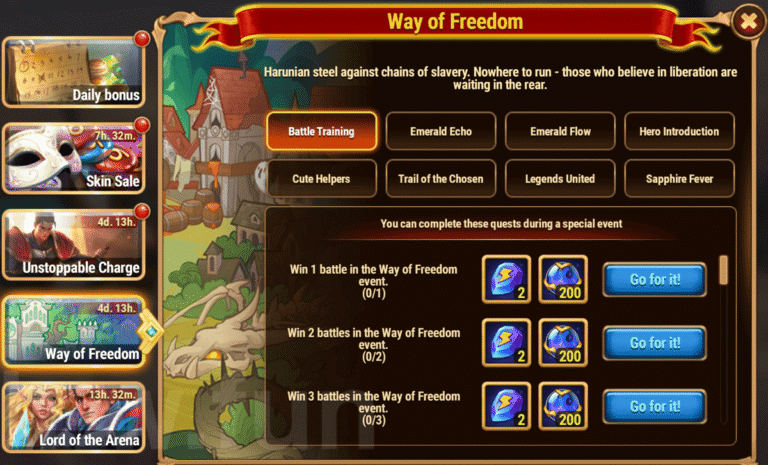 [Hero Wars Guide]Way of Freedom Tasks and Rewards - Insights with ...